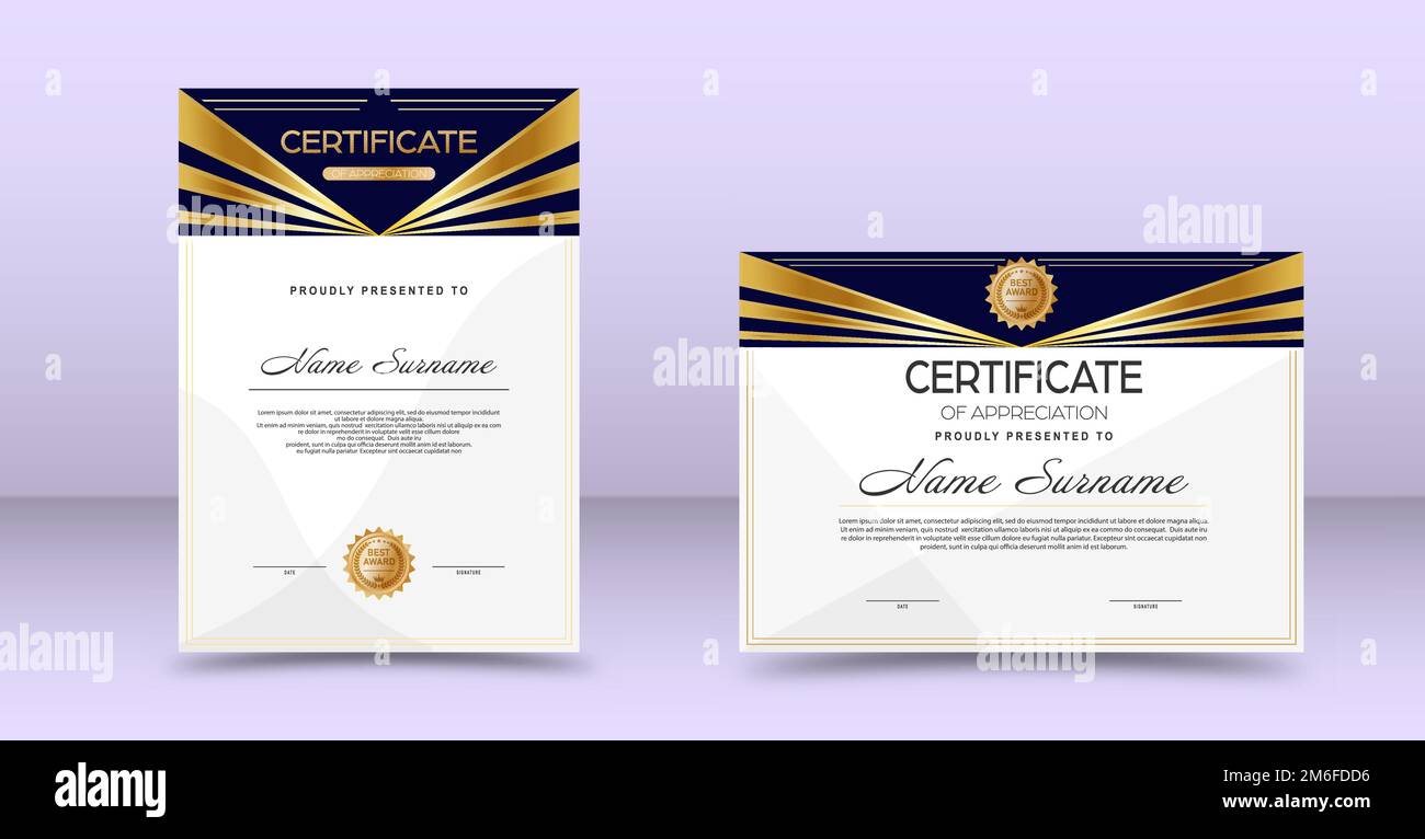 Certificate. The template of the form with the award badge. Modern ...