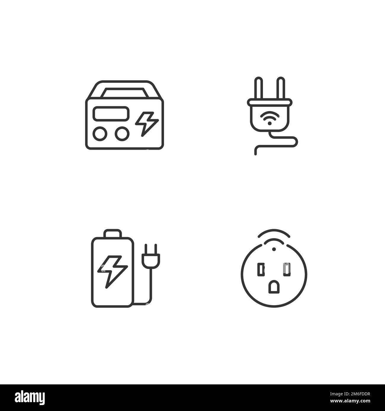 Electric devices pixel perfect linear icons set Stock Vector Image ...