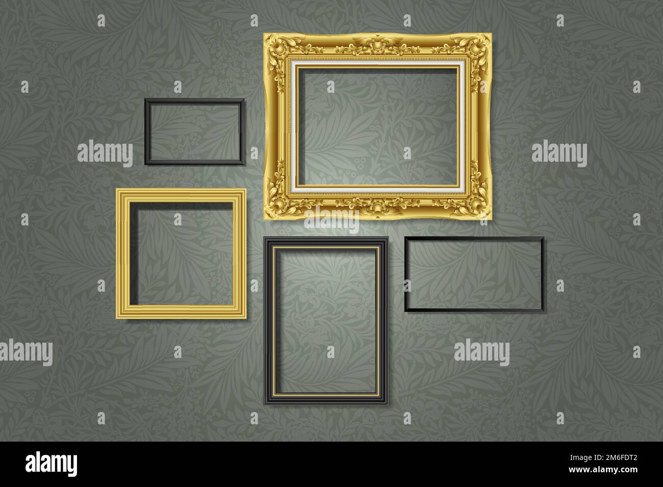 Luxurious frame mockups collection vector Stock Vector Image & Art - Alamy