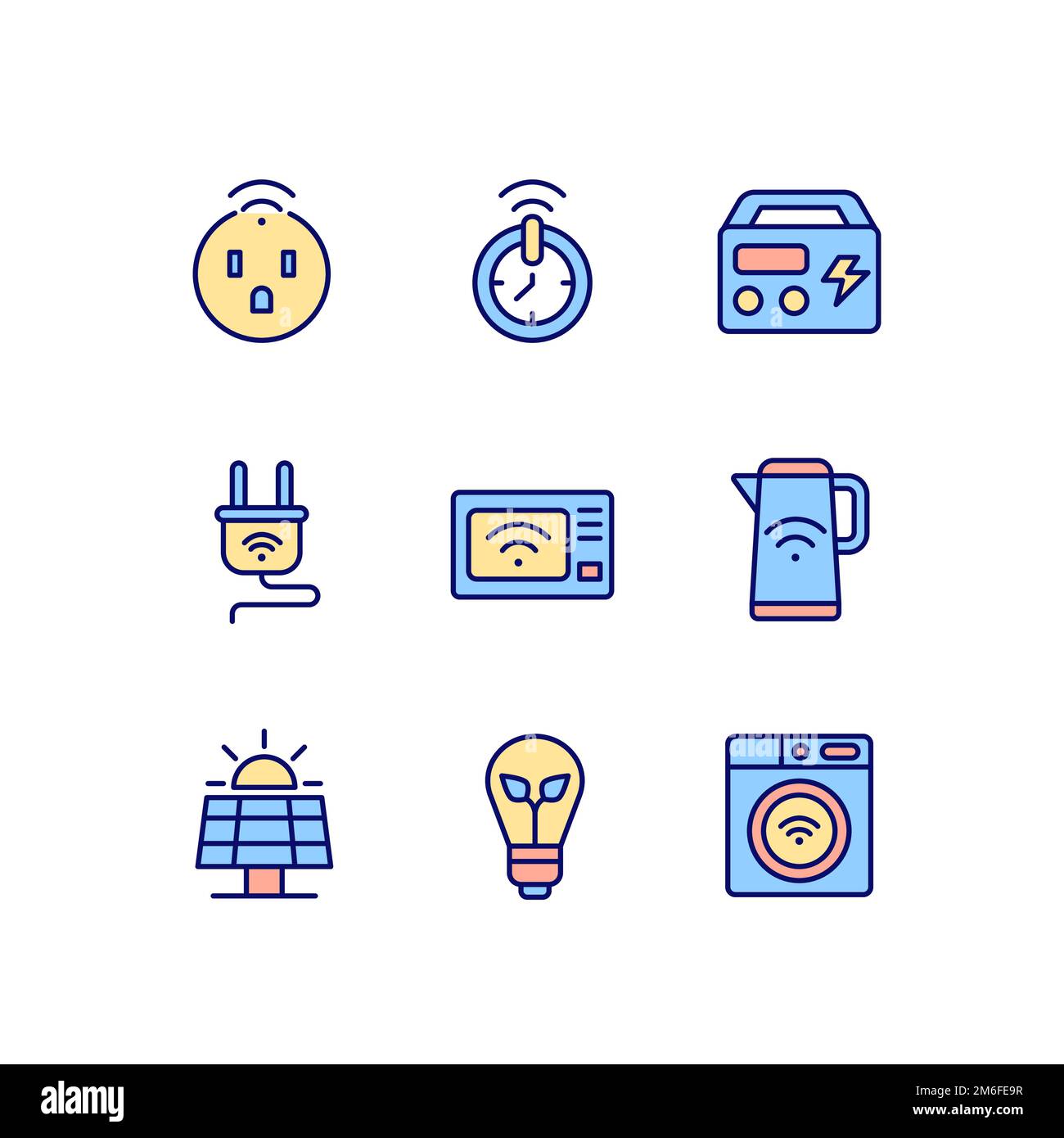 Efficient energy consumption pixel perfect RGB color icons set Stock Vector Image & Art - Alamy