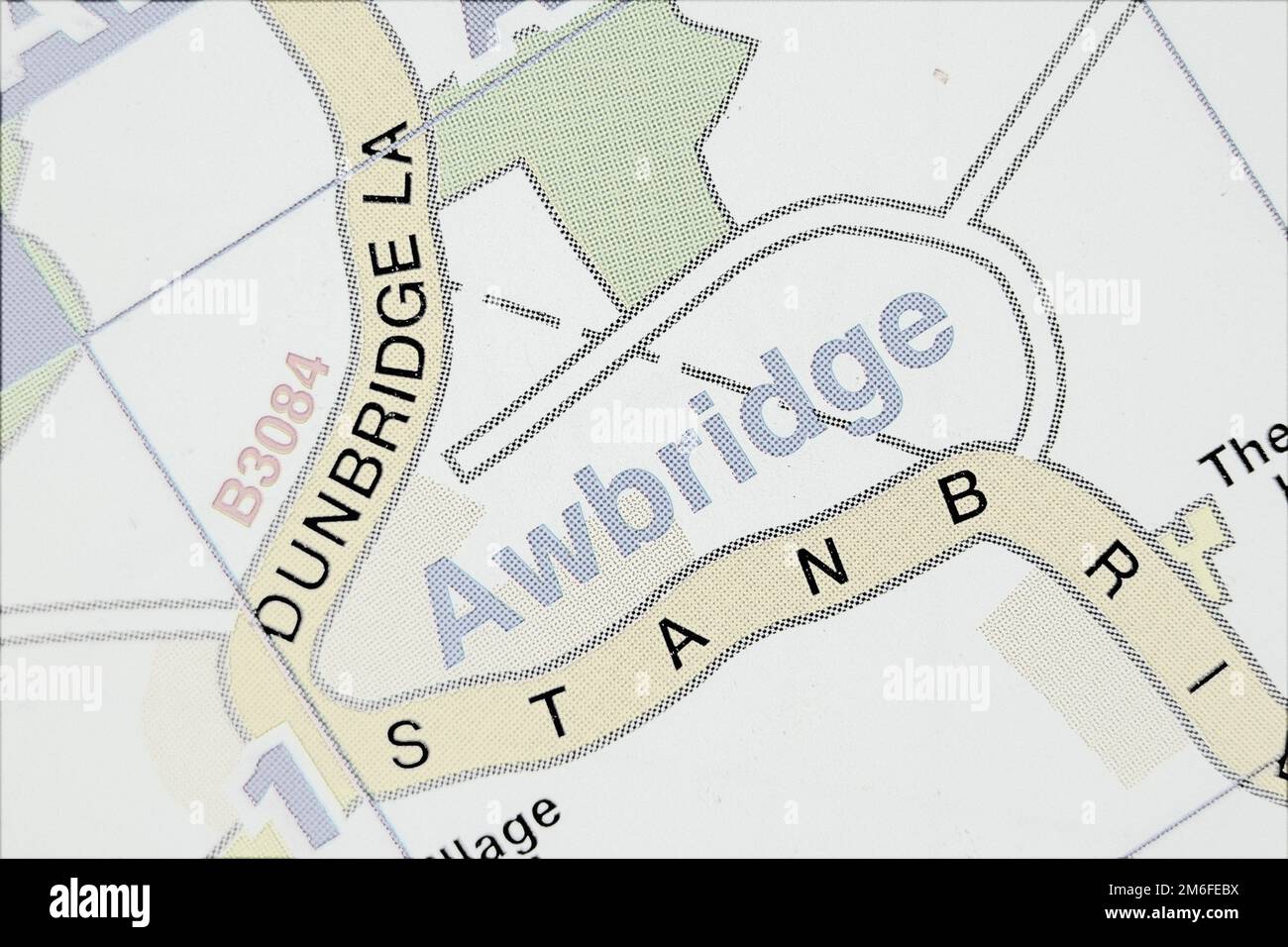 Awbridge village, Hampshire, United Kingdom atlas map town name - line ...