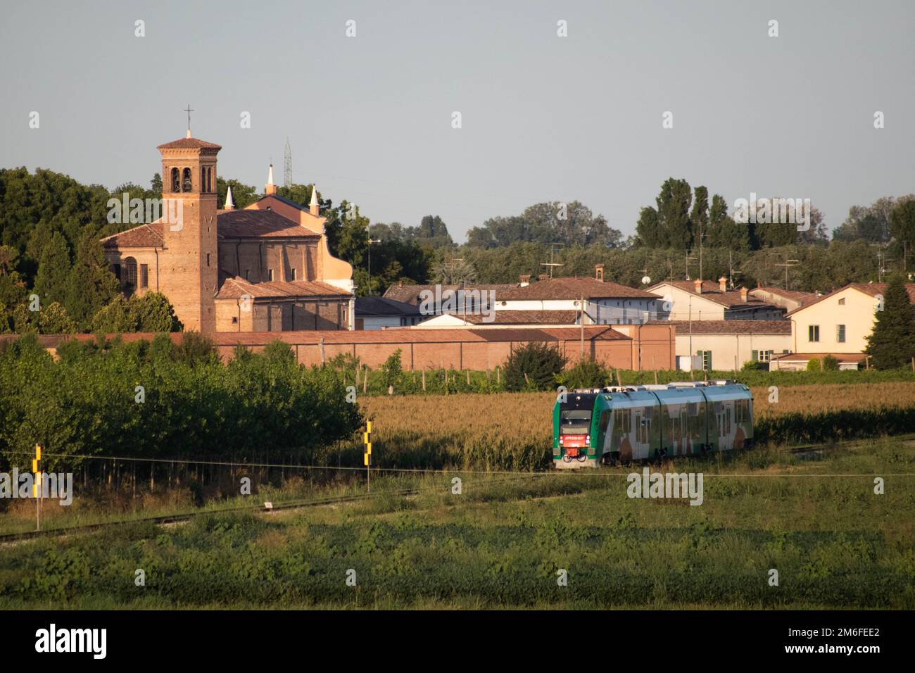 View of the Luzzara Parma regional train, Italy Stock Photo - Alamy