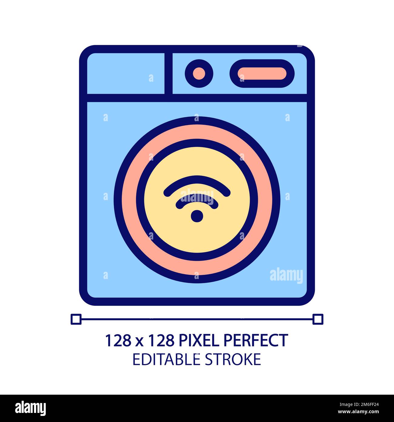 Smart washing machine isolated Stock Vector Images - Alamy