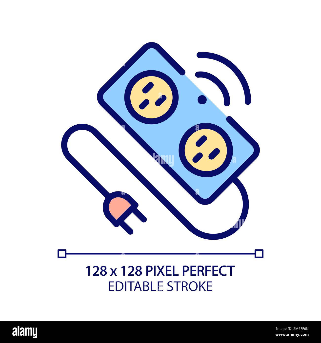 Smart power strip pixel perfect RGB color icon Stock Vector Image & Art - Alamy
