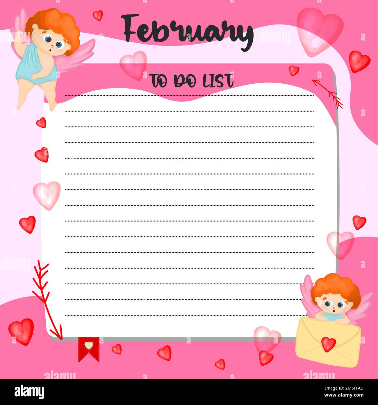 February monthly planner, weekly planner, habit tracker template and ...