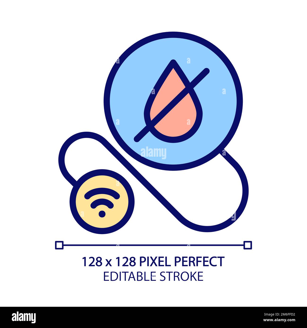 Smart leak detector pixel perfect RGB color icon Stock Vector Image & Art - Alamy