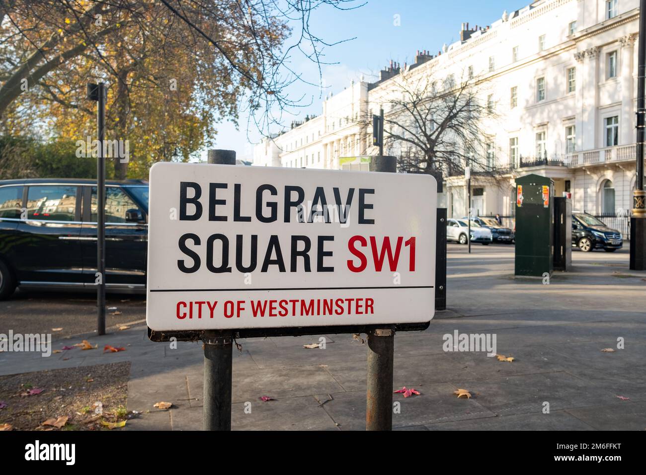 London- Belgrave Square, an 19th Century garden square in Belgravia ...