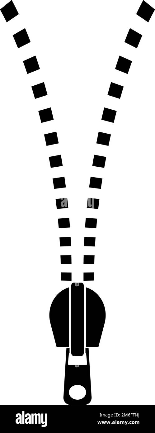 Zipper silhouette icon. Fastener. Editable vector Stock Vector Image & Art - Alamy