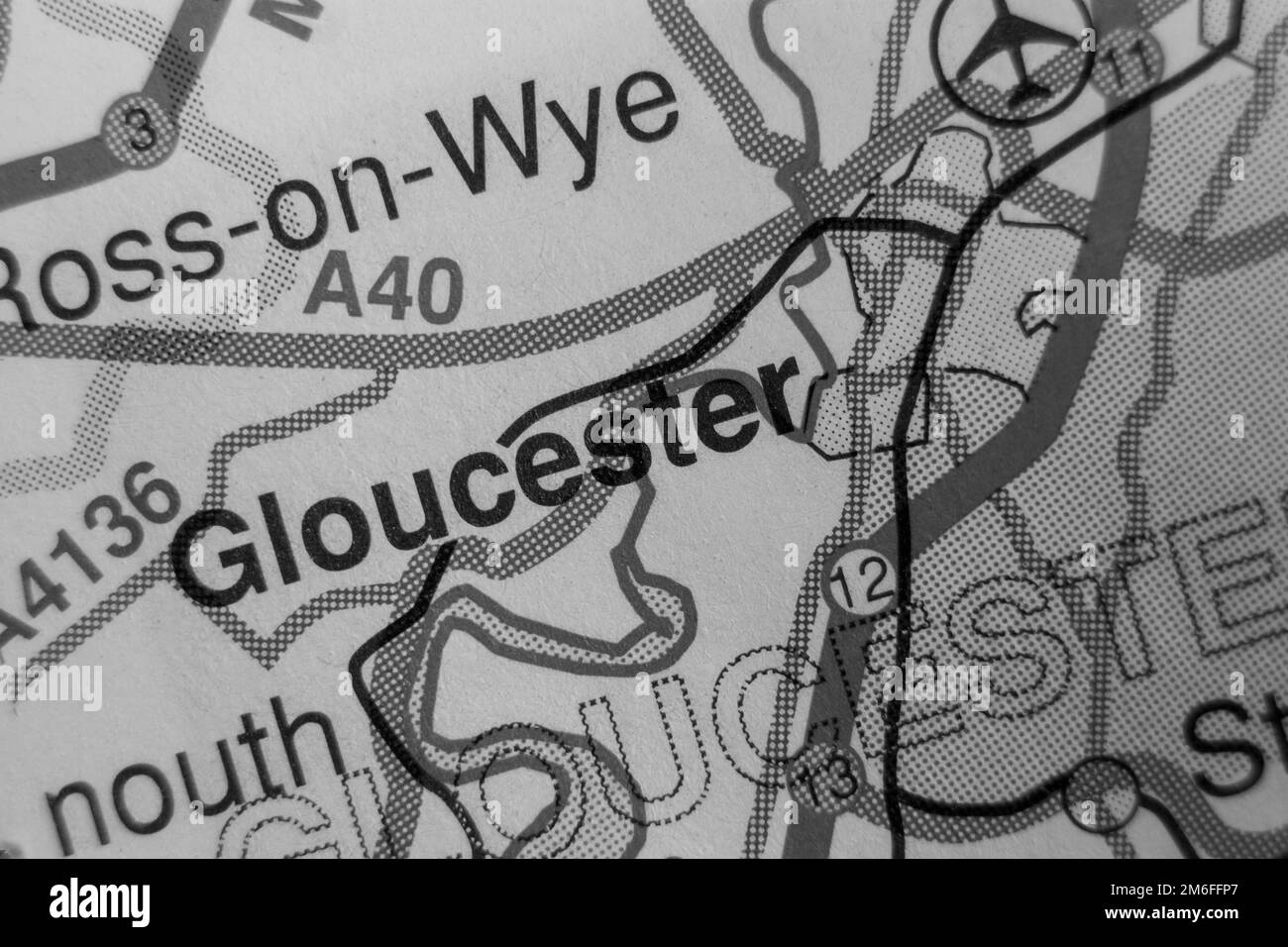Gloucester outline map hi-res stock photography and images - Alamy