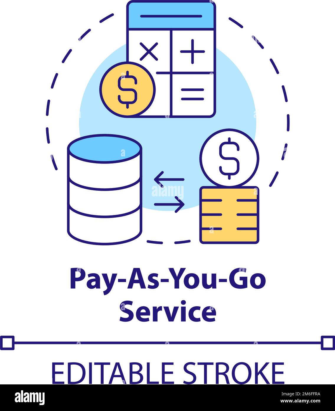 Pay as you go service concept icon Stock Vector Image & Art - Alamy