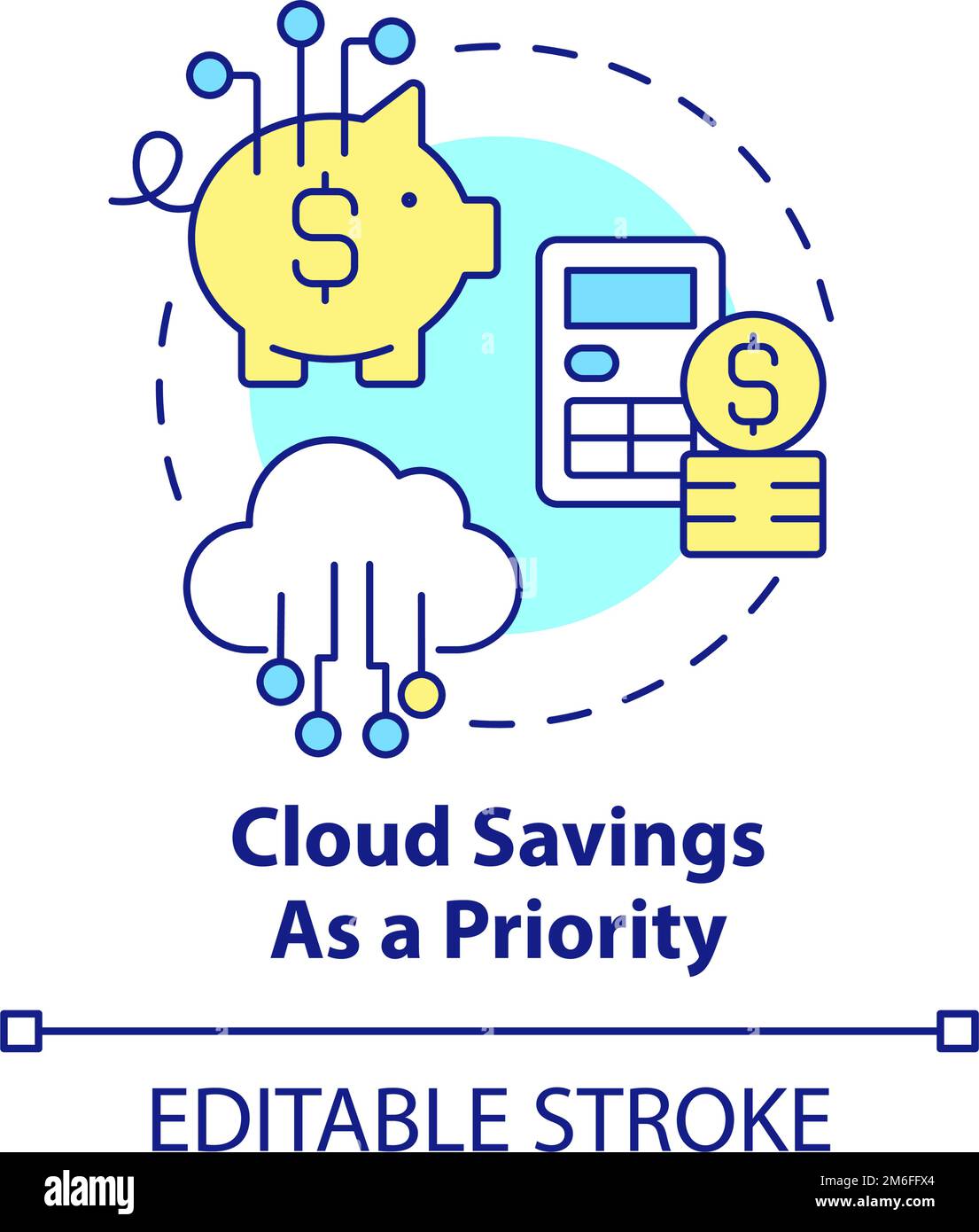 Cloud savings as priority concept icon Stock Vector Image & Art - Alamy
