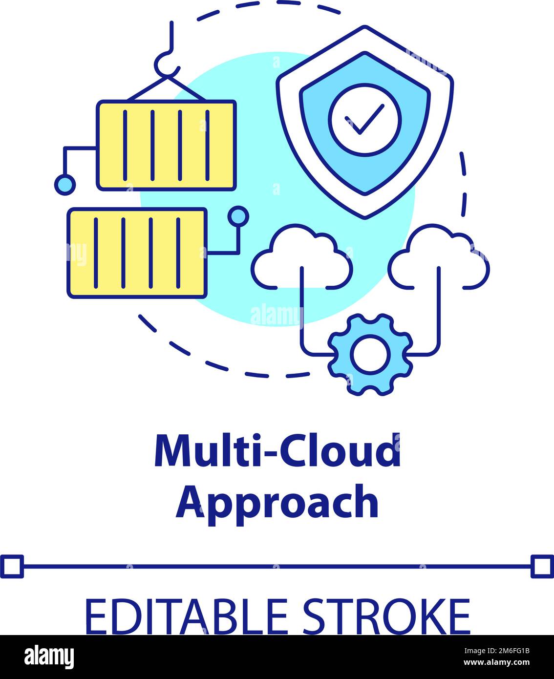 Multi-cloud approach concept icon Stock Vector Image & Art - Alamy
