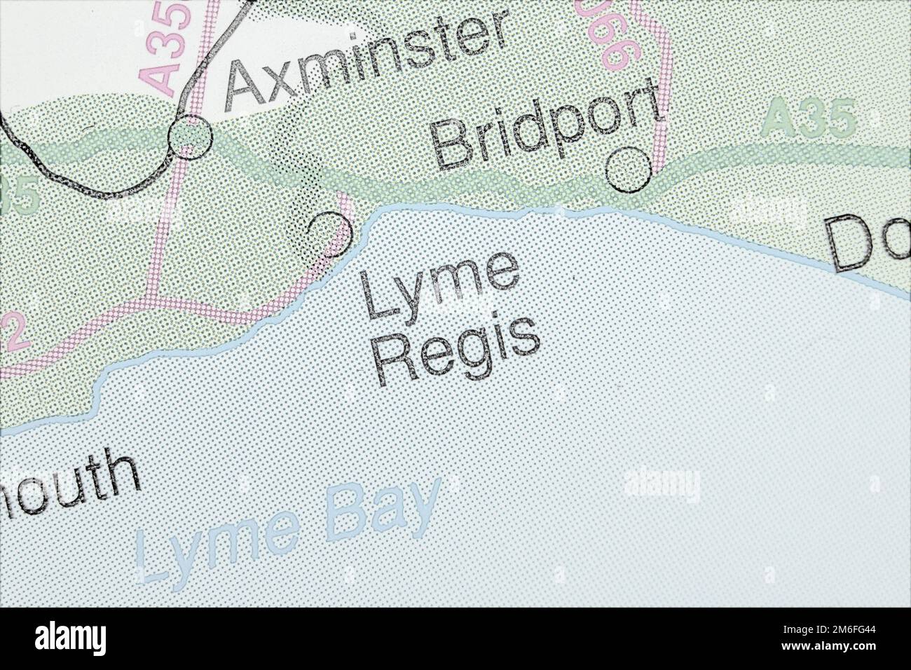 Lyme Regis, United Kingdom atlas map town name - line drawing Stock ...