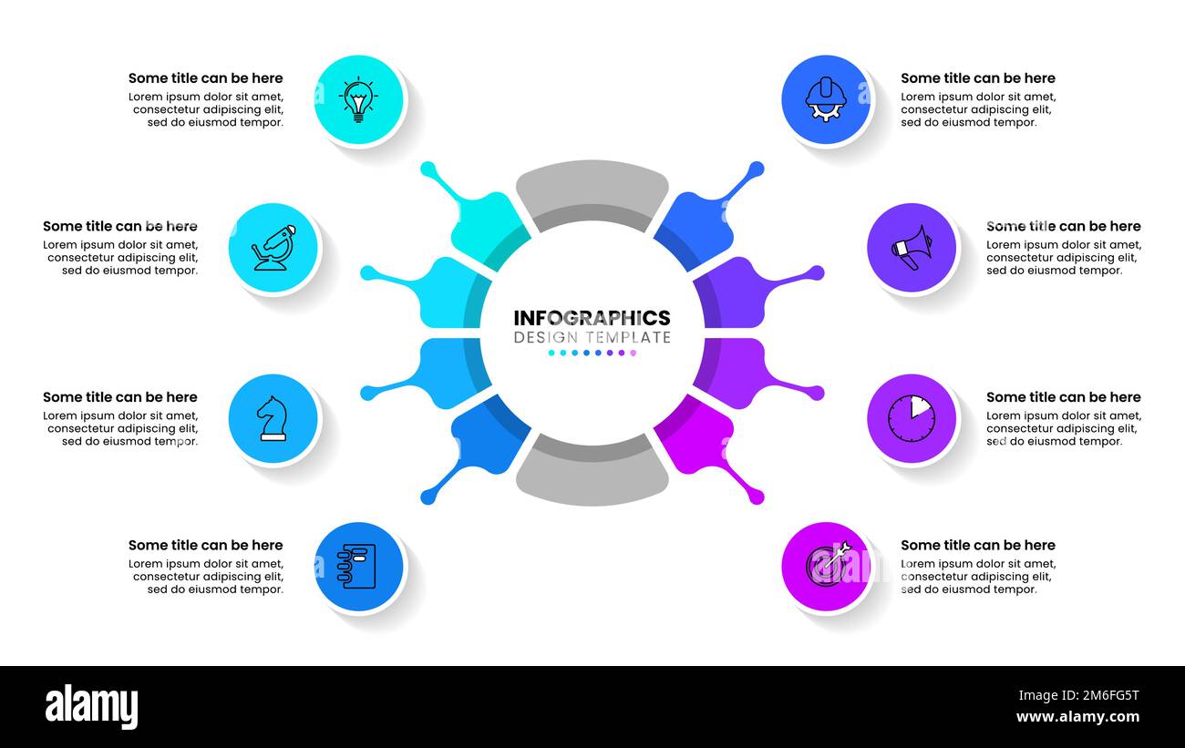 8 part circle infographic hi-res stock photography and images - Alamy