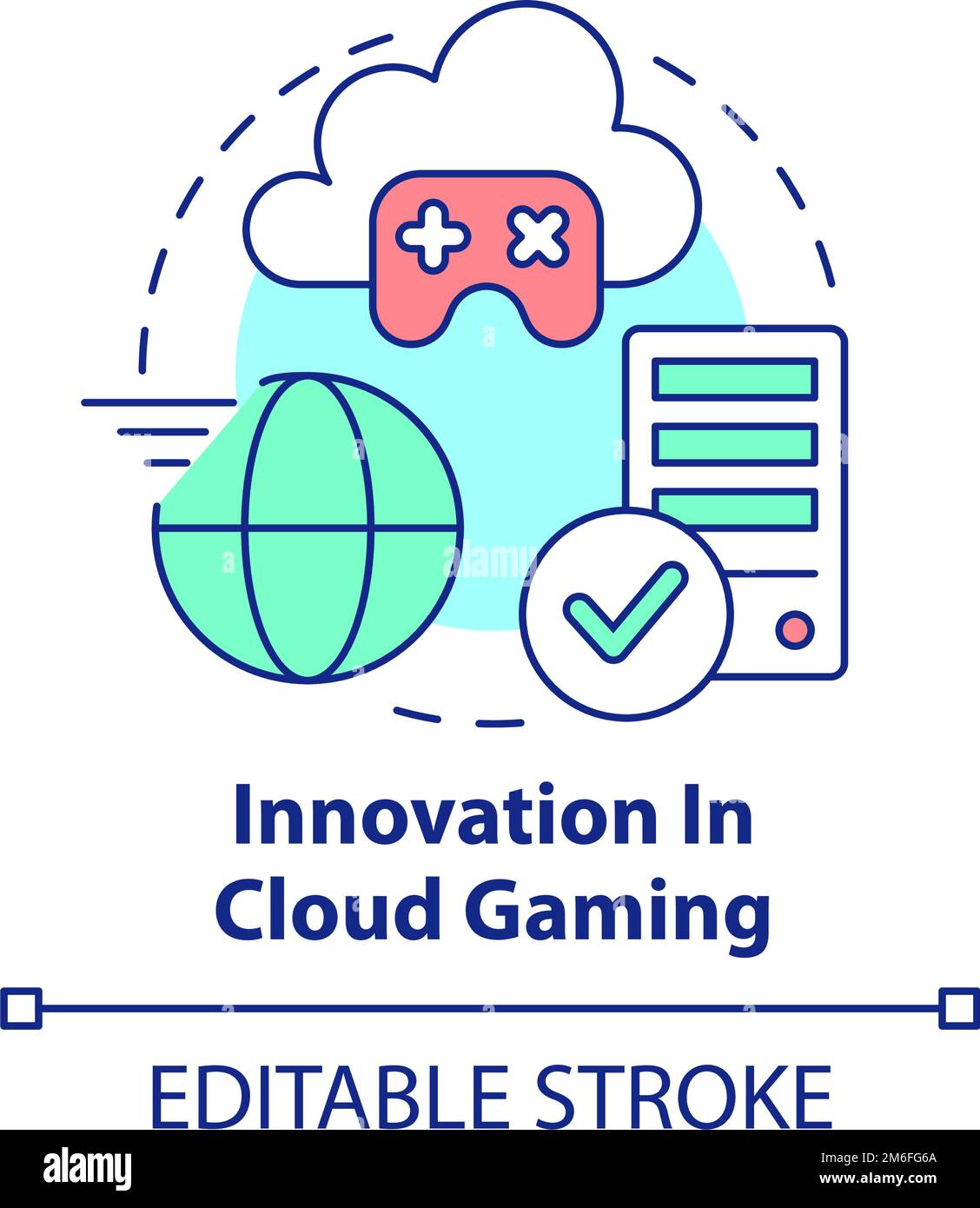 Innovation in cloud gaming concept icon Stock Vector Image & Art - Alamy