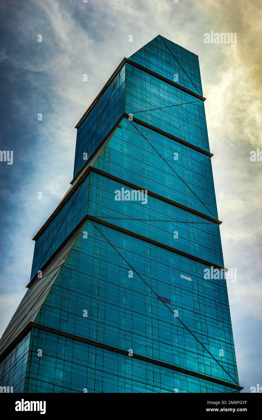 Glass and metal skyscraper Stock Photo - Alamy
