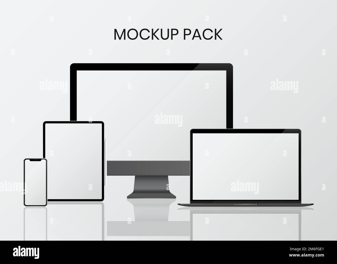 Digital modern devices mockup pack Stock Vector Image & Art - Alamy