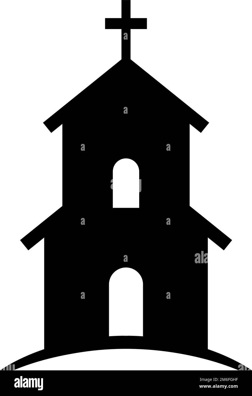Christ Church silhouette icon. Christianity. Editable vector Stock ...