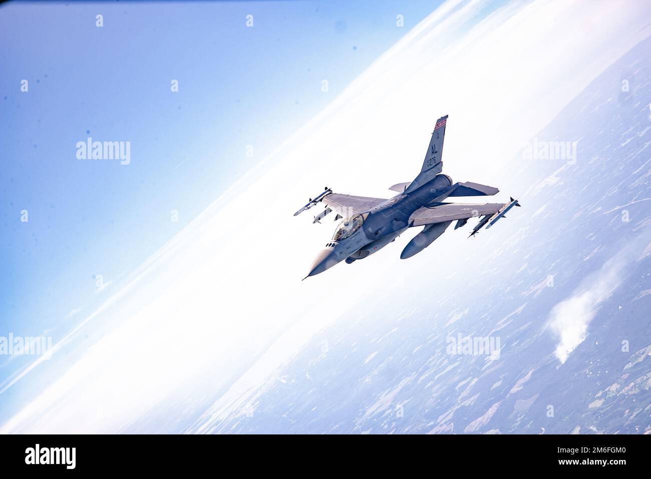 An F-16 Fighting Falcon from the 100th Fighter Wing, Maxwell Air Force ...