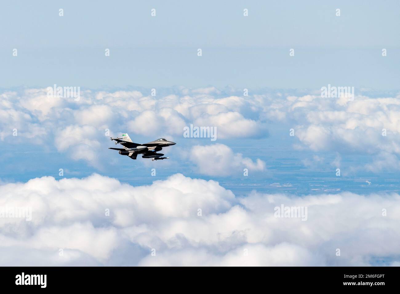A U.S. Air Force F-16 Fighting Falcon, assigned to the Ohio National ...