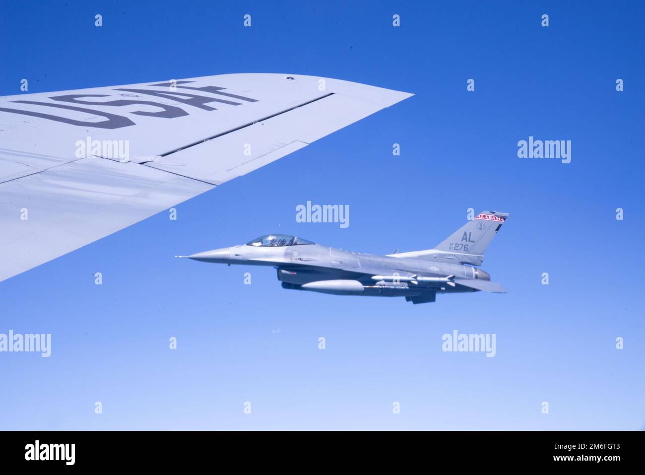An F-16 Fighting Falcon from the 100th Fighter Wing, Maxwell Air Force ...