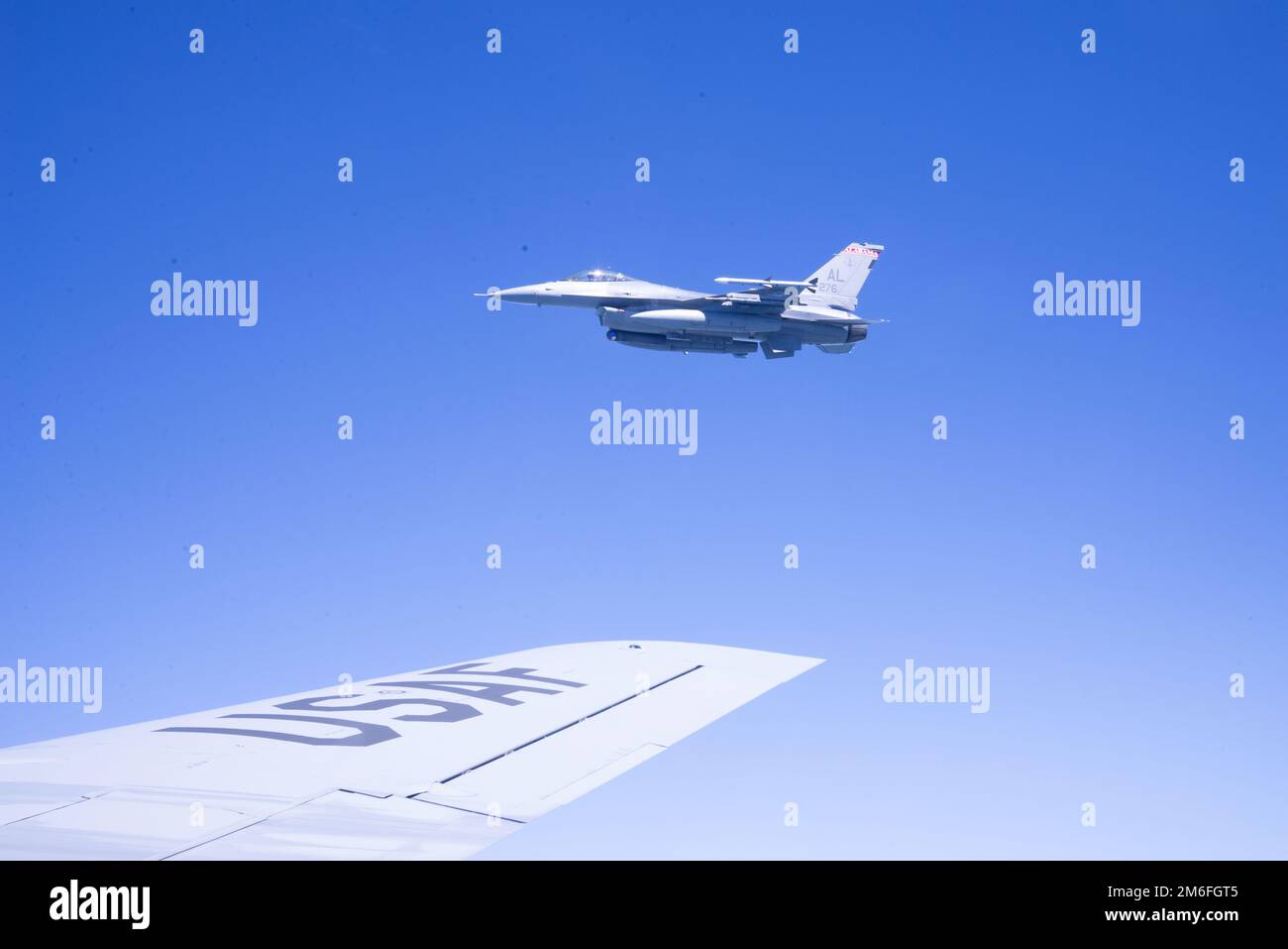 An F-16 Fighting Falcon from the 100th Fighter Wing, Maxwell Air Force ...