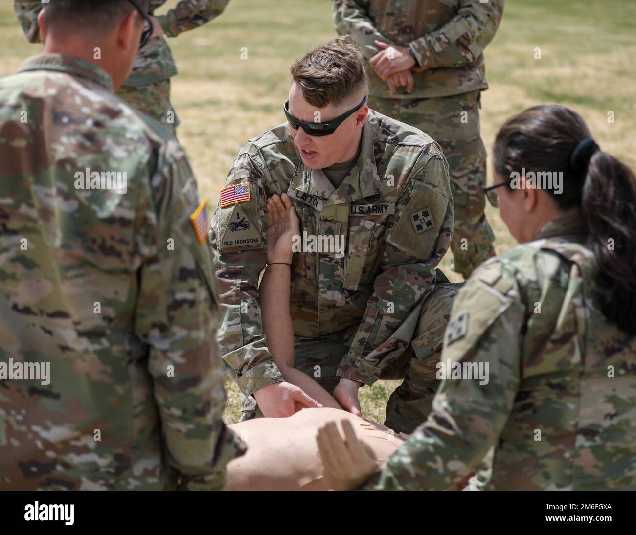 Staff Sgt. Blake Layton, the lead medic for Headquarters and ...