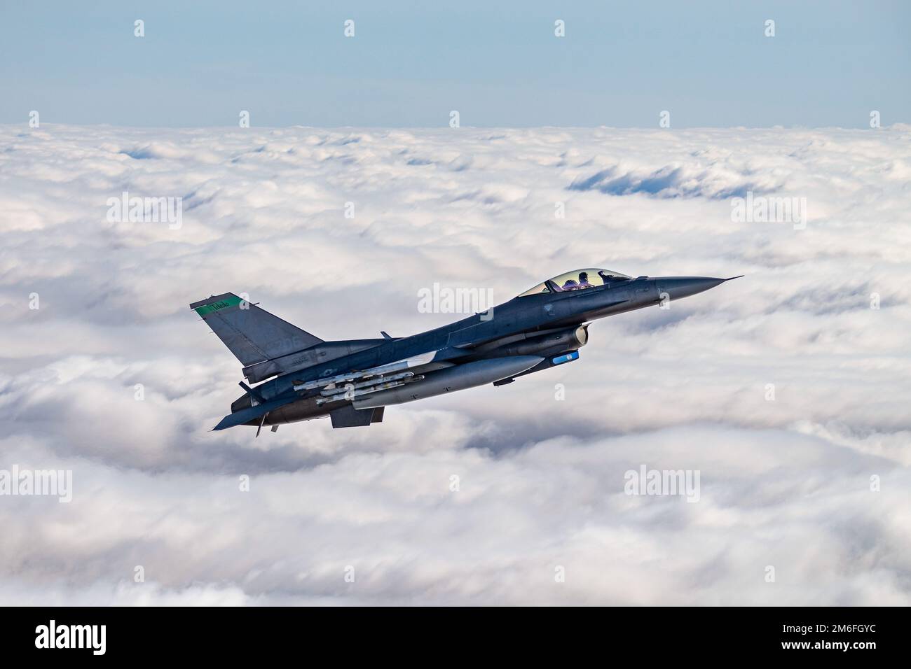 A U.S. Air Force F-16 Fighting Falcon, assigned to the Ohio National ...