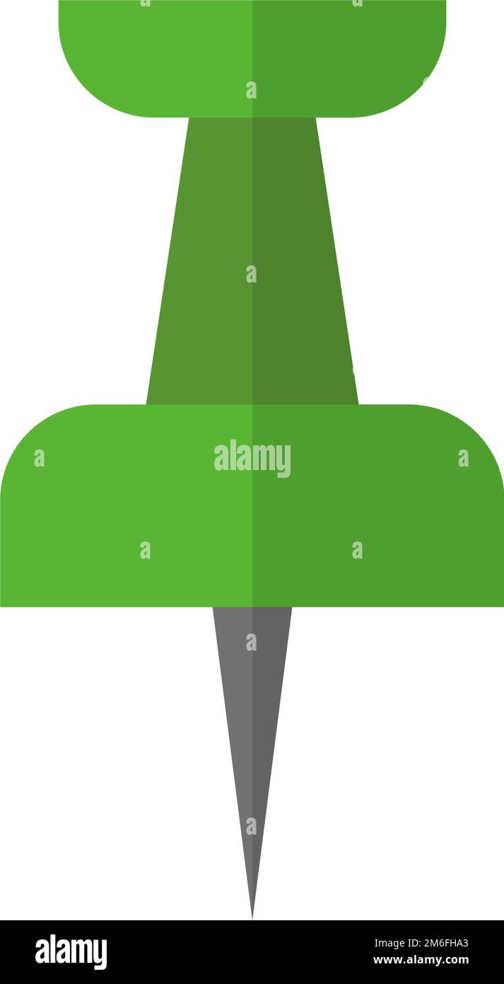 Modern green thumbtack icon. Pinned icon. Editable vector Stock Vector Image & Art - Alamy