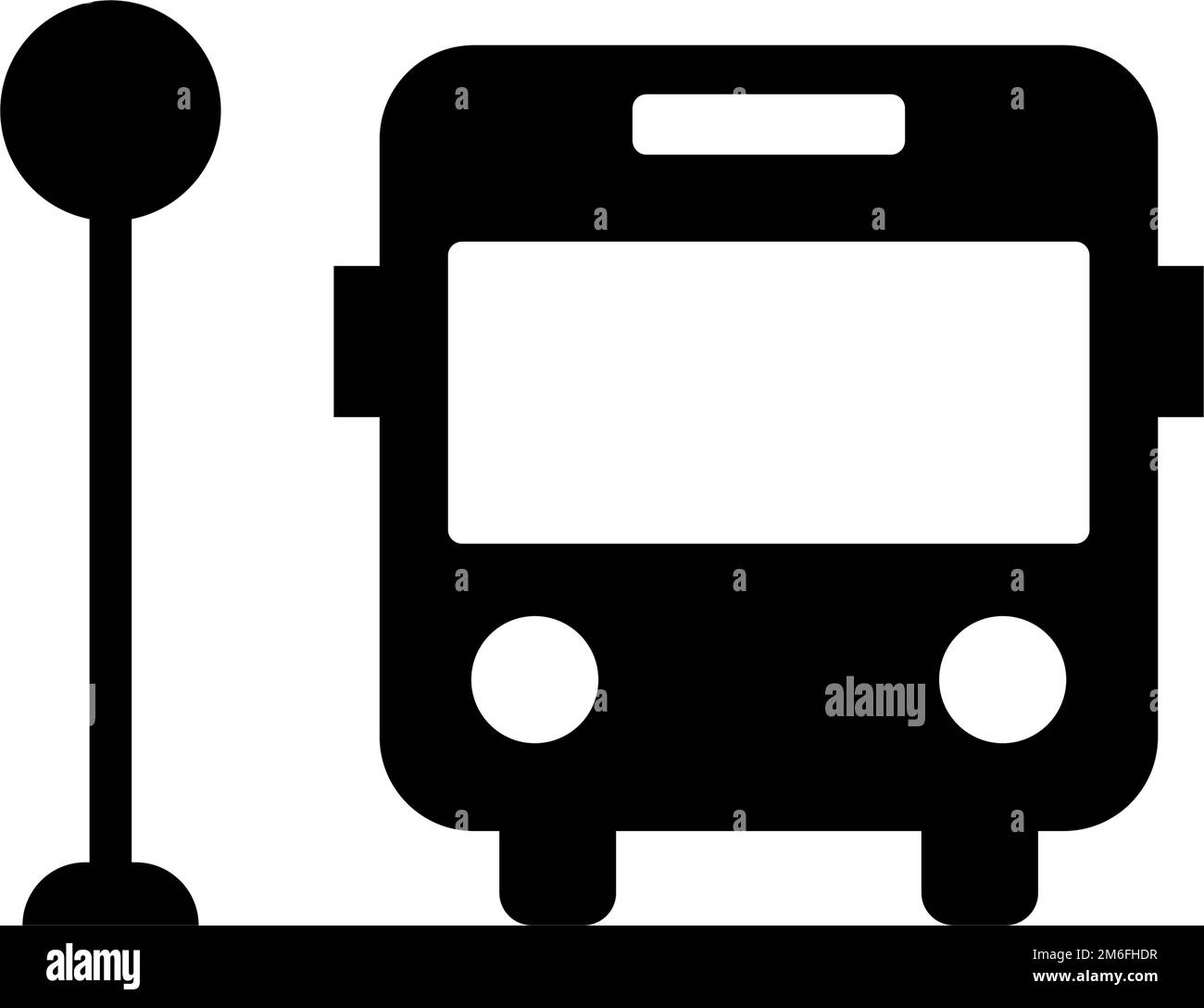 Bus stop silhouette icon. Editable vector Stock Vector Image & Art - Alamy
