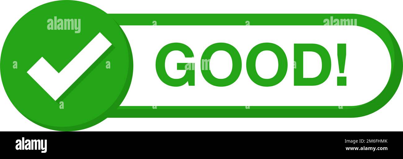 Logo icon with check mark and good. Editable vector Stock Vector Image ...