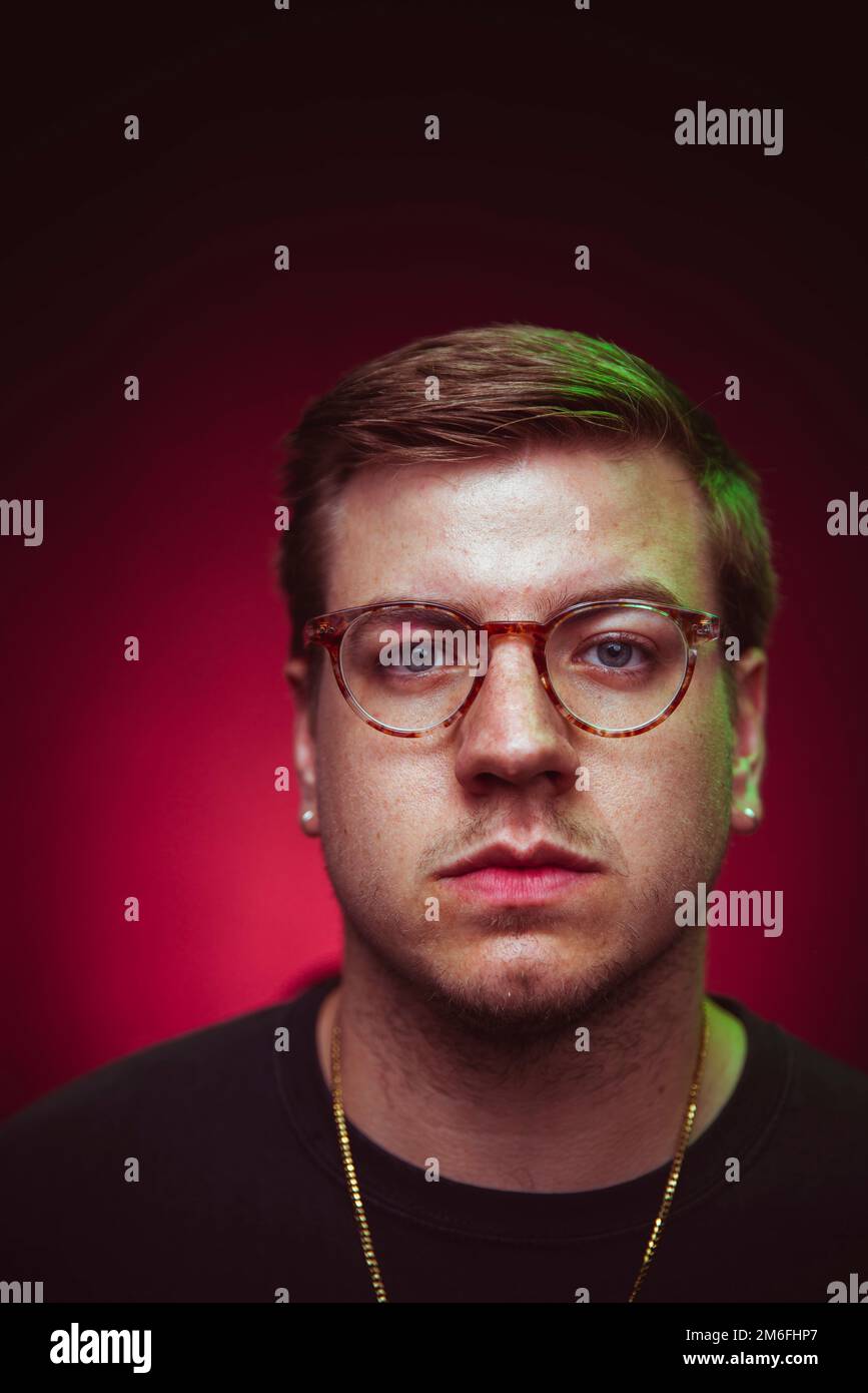 Idles drummer Jon Beavis photographed at Factory Studios, Bristol Stock ...