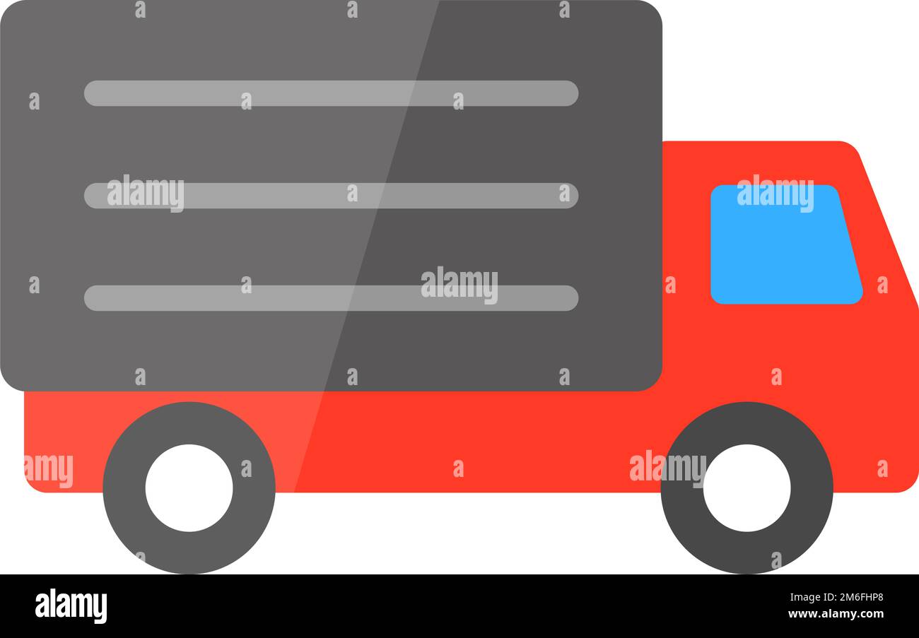 Transport truck icon. Transporter. Cargo delivery. Editable vector ...