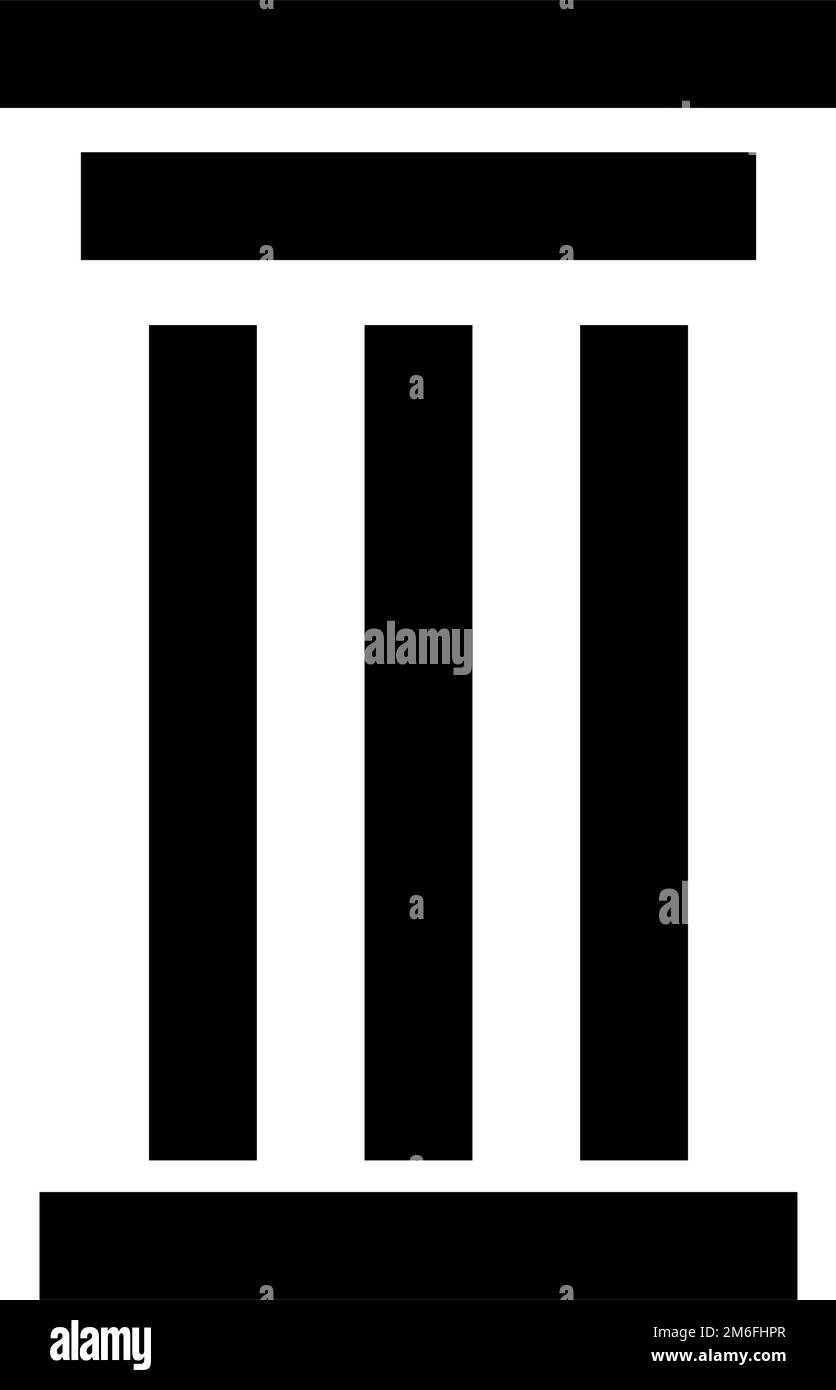 Pillar silhouette icon. Column. Editable vector Stock Vector Image ...