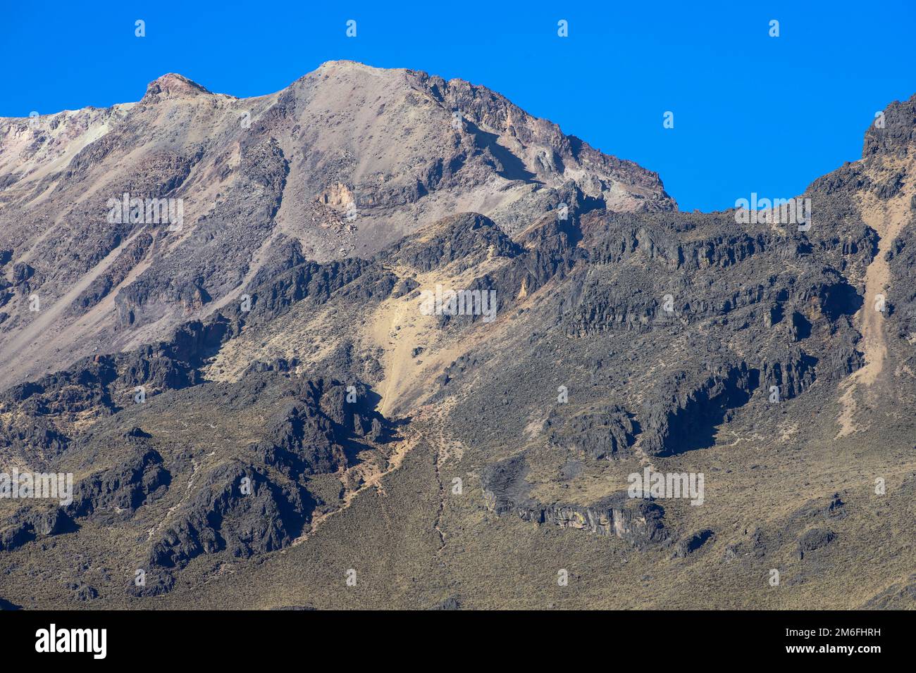 A beautiful landscape of Mexico's volcano Popocatepetl against the ...