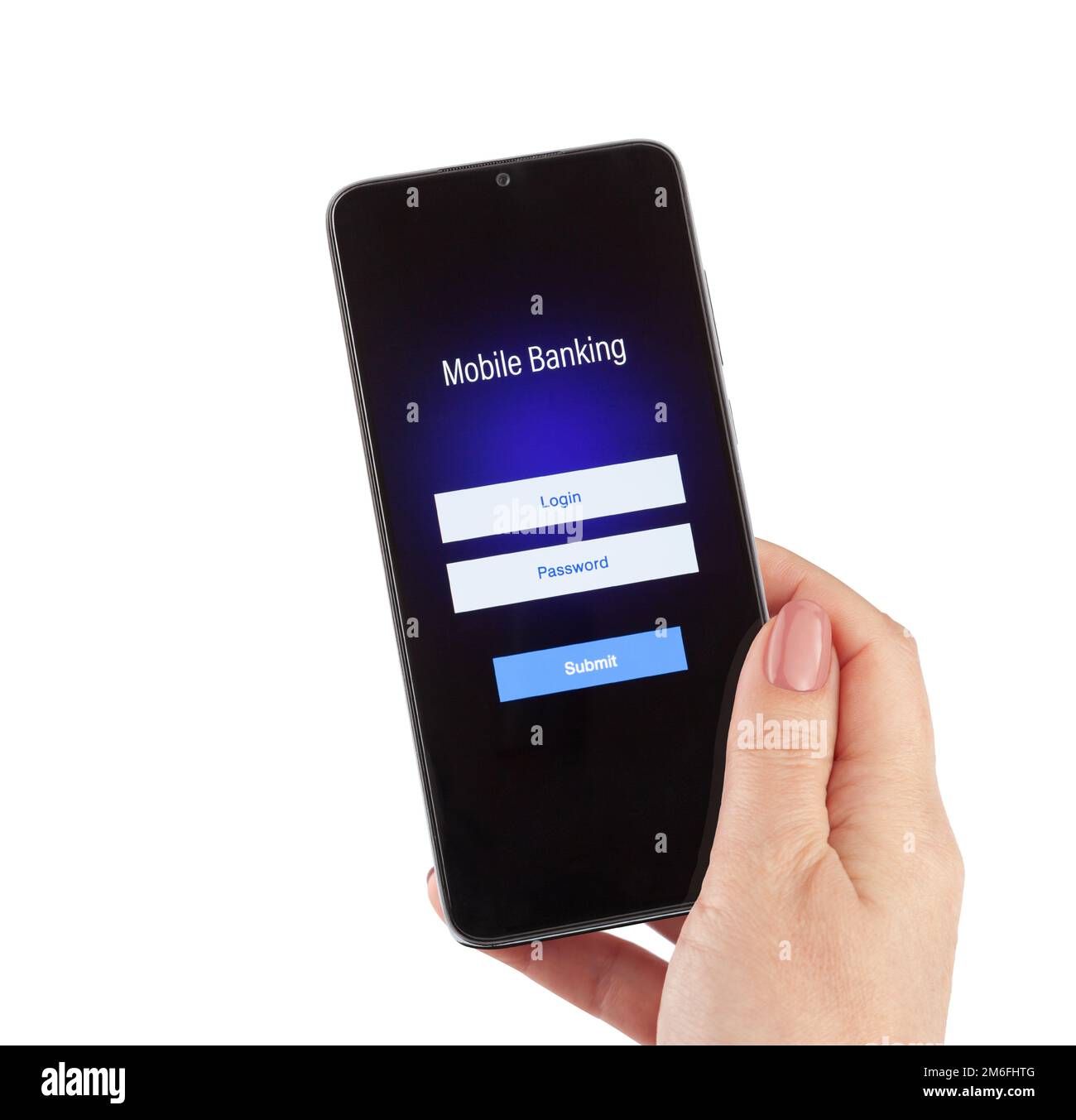 Hand holding phone credit Cut Out Stock Images & Pictures - Alamy