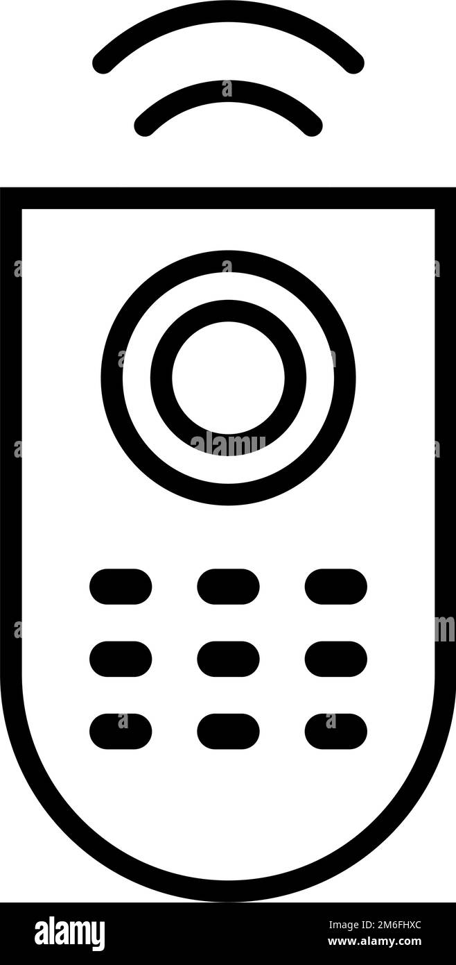 Radio waves and remote control icon. TV remote control. Editable vector ...