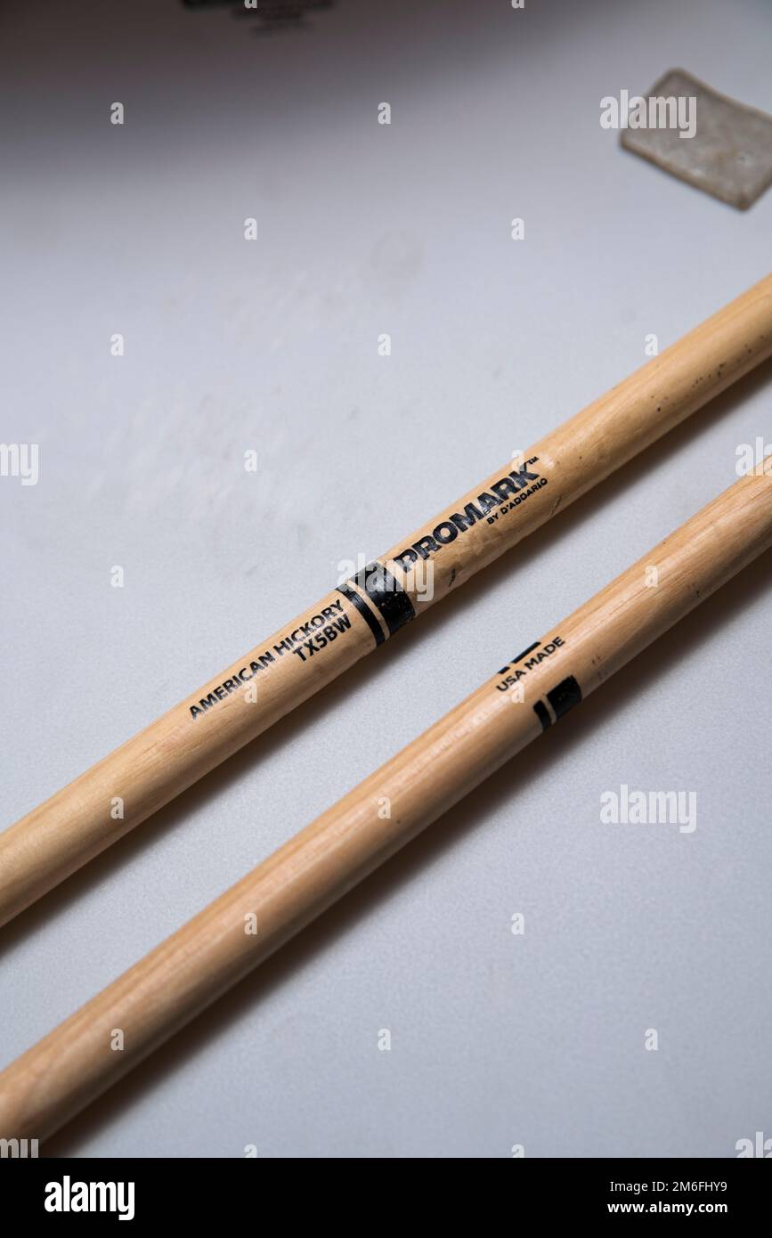 Idles drummer Jon Beavis's kit photographed at Factory Studios, Bristol ...