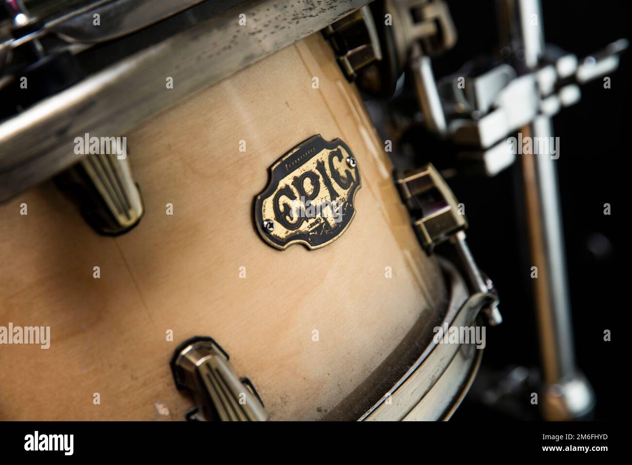 Idles drummer Jon Beavis's kit photographed at Factory Studios, Bristol ...
