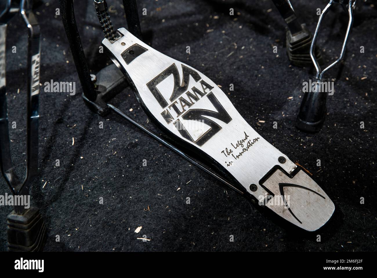 Idles drummer Jon Beavis's kit photographed at Factory Studios, Bristol ...