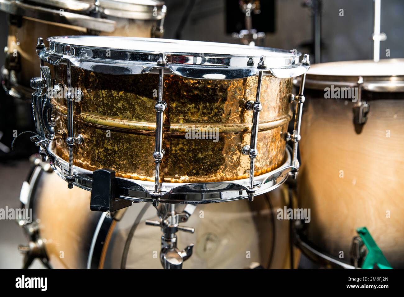 Idles drummer Jon Beavis's kit photographed at Factory Studios, Bristol ...