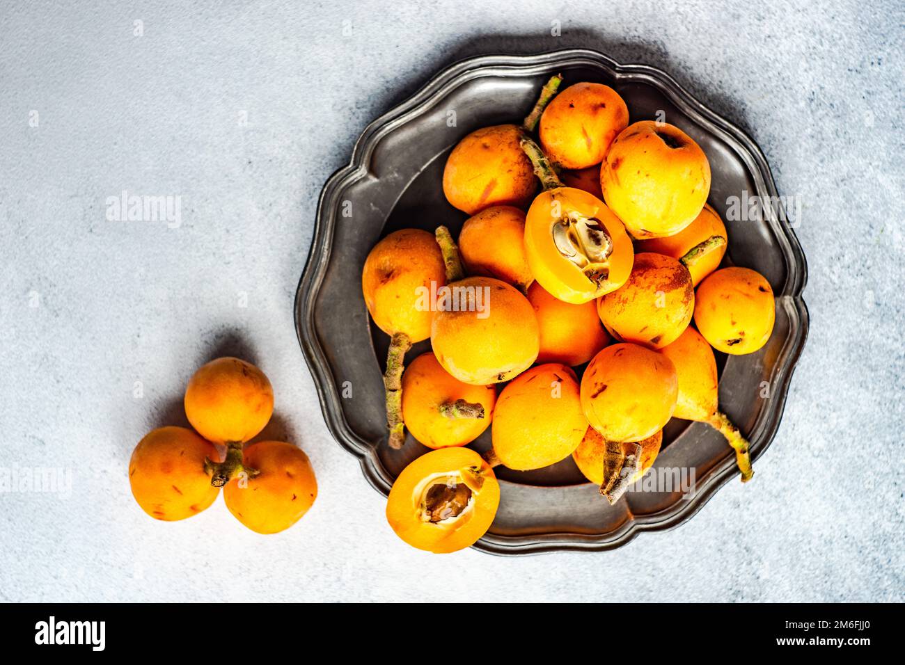 Ripe loquat fruits Stock Photo - Alamy