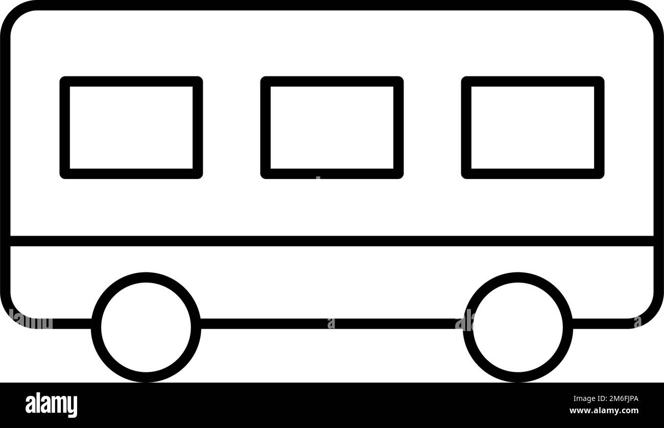 Simple bus icon. Bus stop. Editable vector Stock Vector Image & Art - Alamy