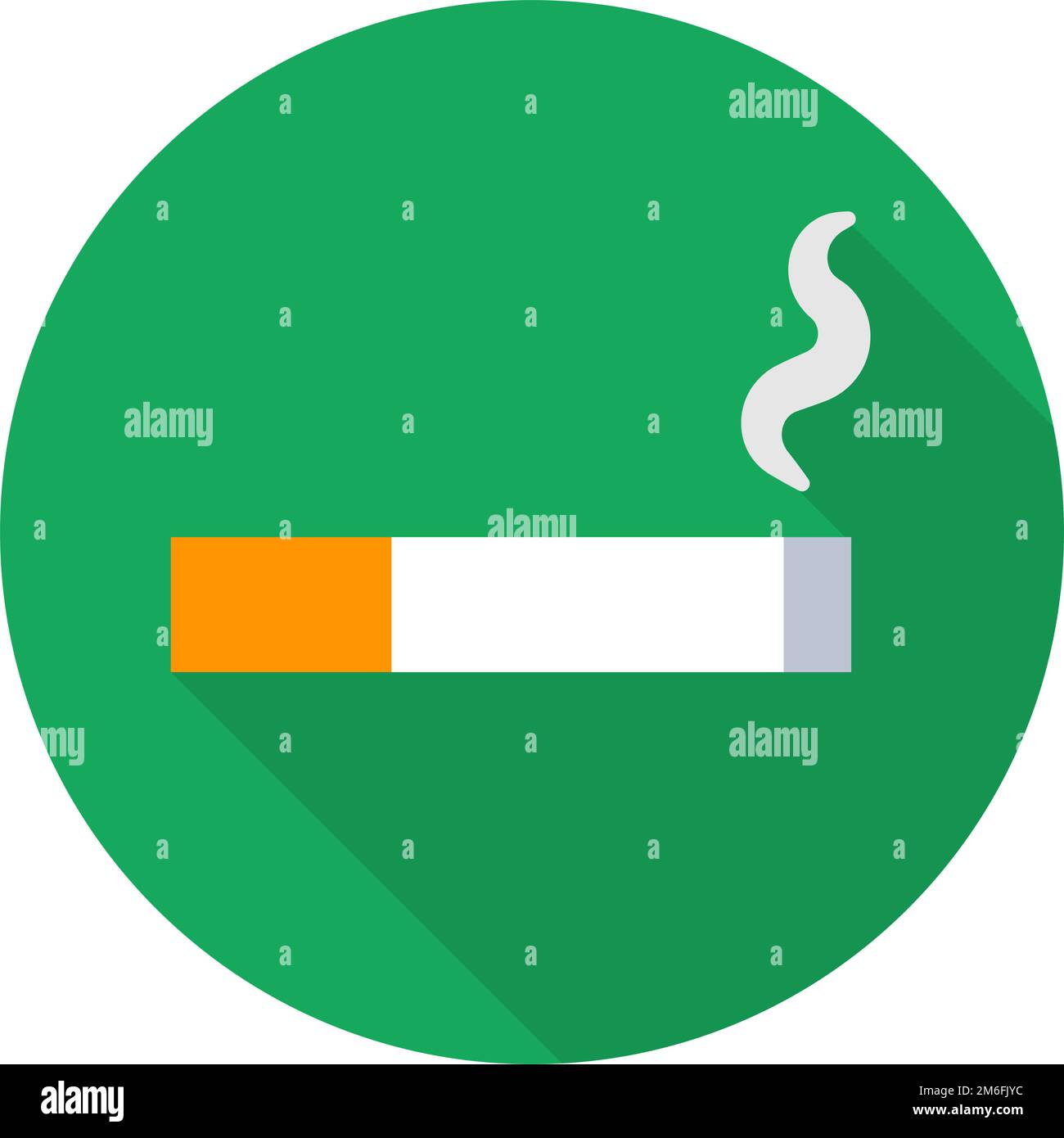 Round cigarette icon and shadow. Editable vector Stock Vector Image & Art - Alamy