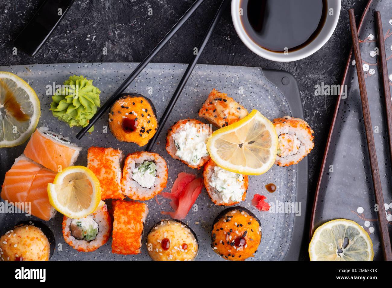 Sushi set nigiri served hi-res stock photography and images - Alamy