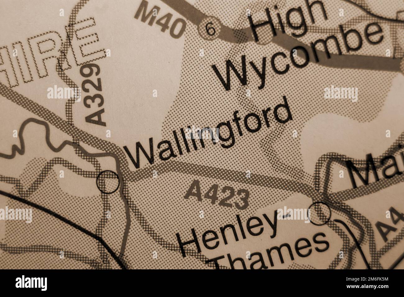 Wallingford map hi-res stock photography and images - Alamy