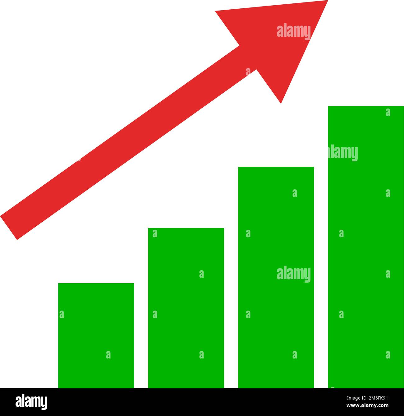 Growth Bar Graph Icon Upward Revision Editable Vector Stock Vector