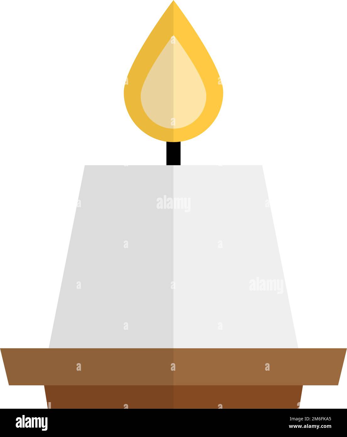 Modern candle and candlelight icon. Editable vector Stock Vector Image ...