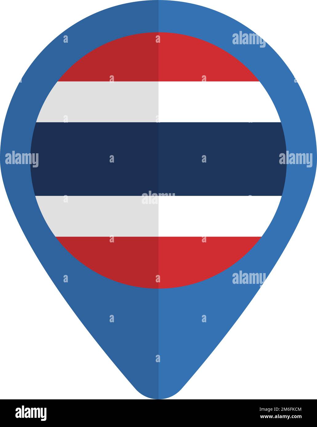 Thailand flag map pin icon. Location of the Kingdom of Thailand ...