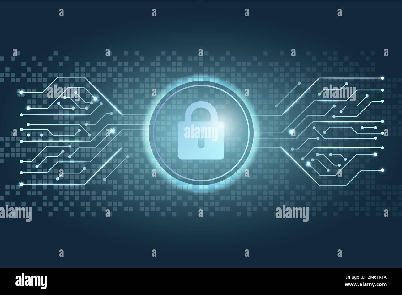 Blue padlock icon computer security system vector Stock Vector Image ...